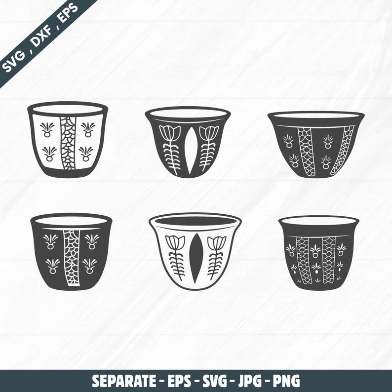 Arabic Coffee Cups SVG: Lebanese Traditional Design (digital Files) - Etsy