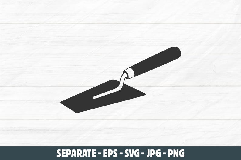Trowel Svg, Trowel Silhouette, Trowel Vector, Trowel Clipart, Cement ...