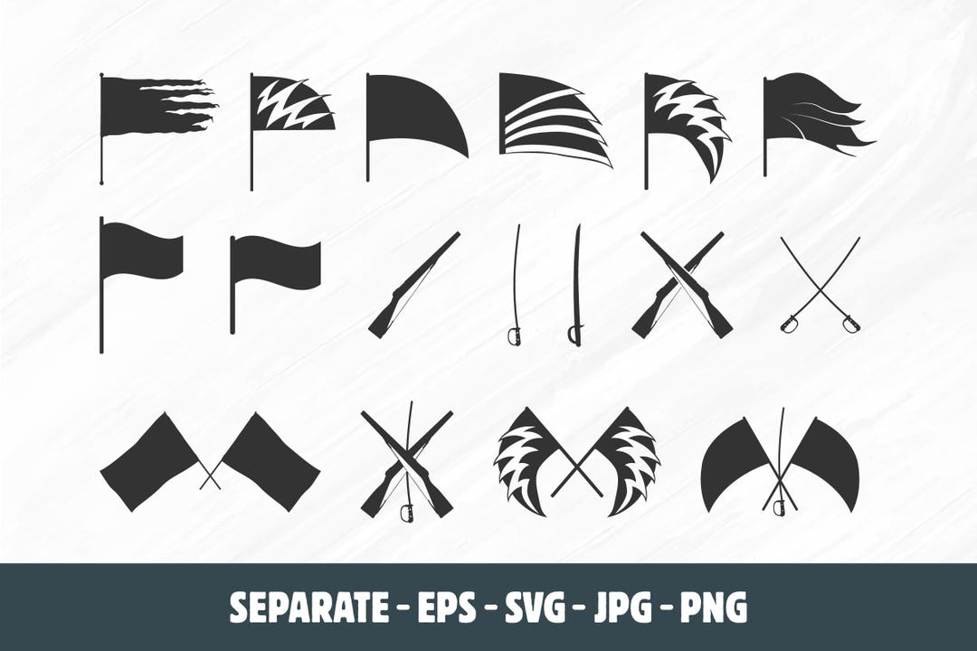 Color Guard Flag & Rifle SVG: Silhouette Graphics (digital Download) - Etsy