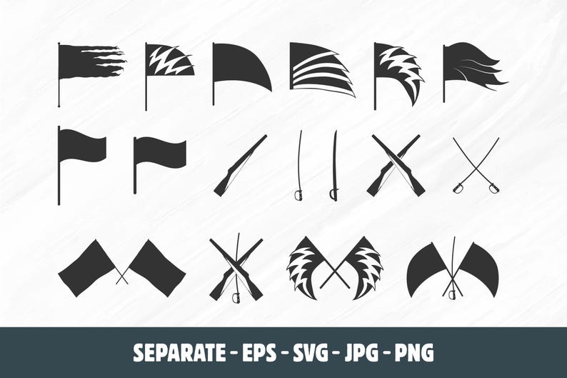 Color Guard Flag & Rifle SVG: Silhouette Graphics (digital Download) - Etsy