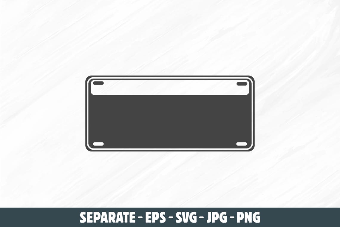 Car License Plate Svg, Car License Plate Silhouette, Car License Plate ...