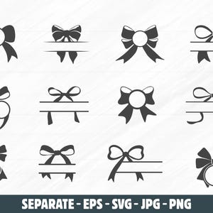 Bow Monogram, Bow Svg, Bow Monogram Logo, Bow Split, Circle Monogram ...