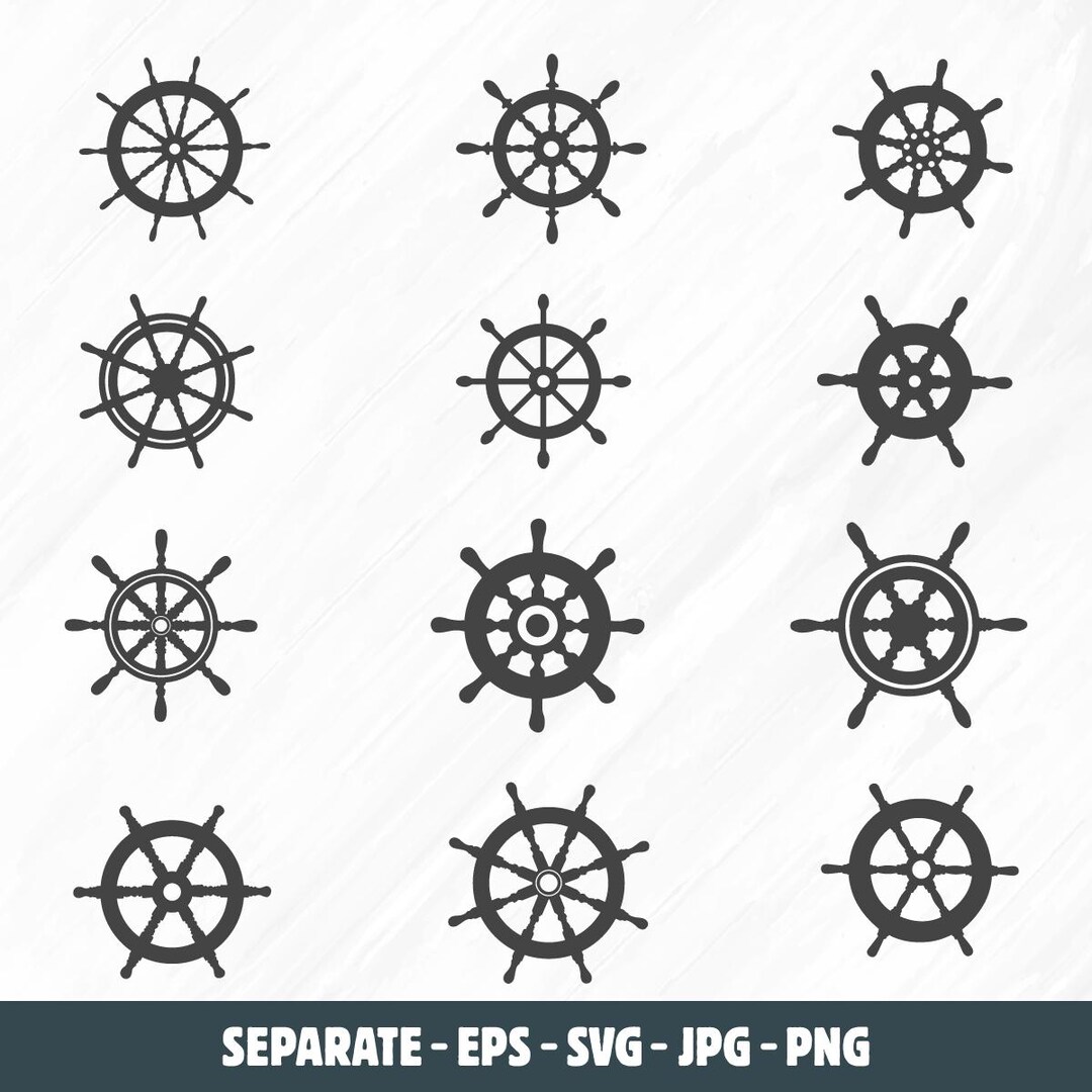 Ship Wheels Svg, Ship Wheels Vector, Ship Wheels Silhouette, Ship ...