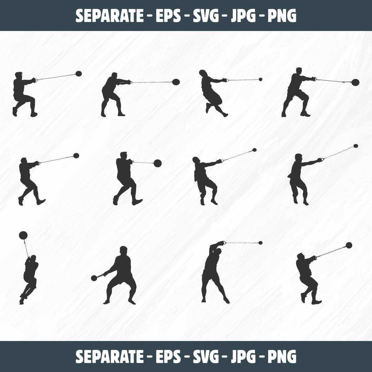 Hammer Throw Svg, Hammer Throw Player Svg, Hammer Throw Silhouette ...
