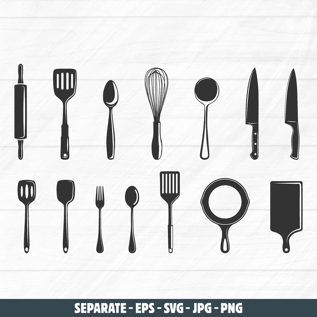 Kitchen Utensils Svg, Kitchen Tools Svg, Kitchen Svg, Cooking Tools Svg ...