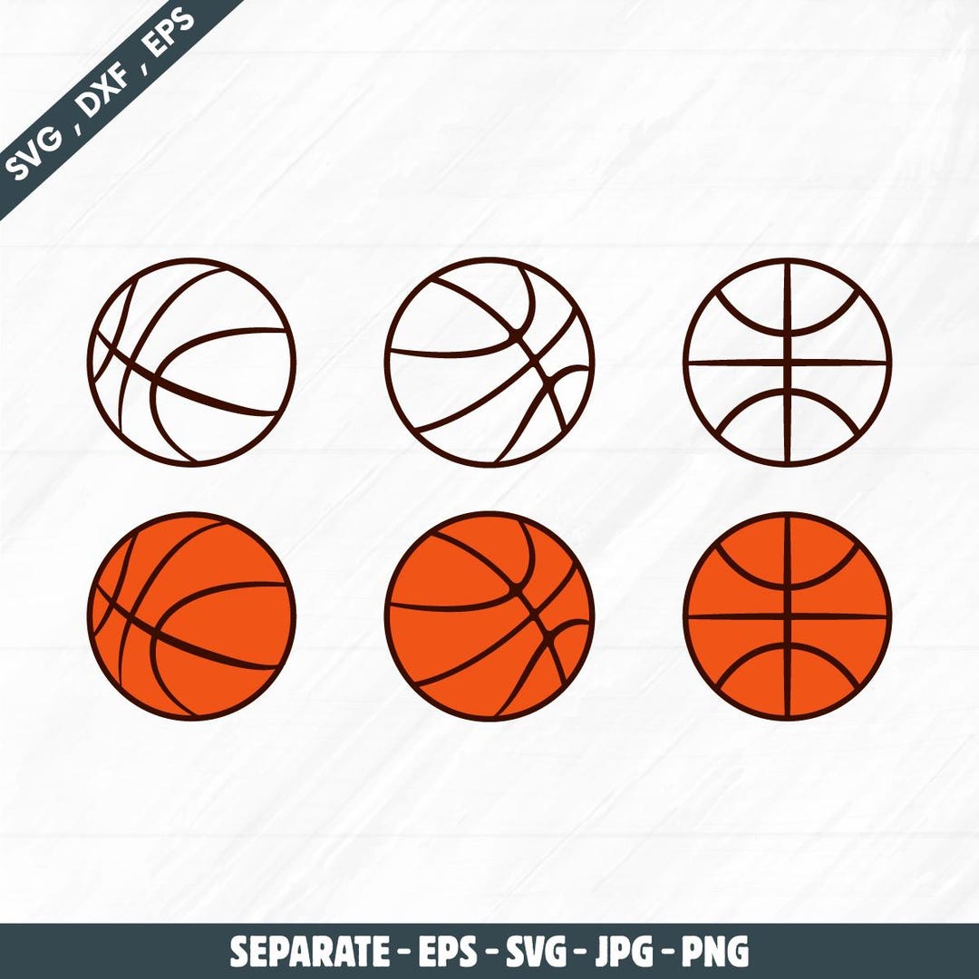 Basketball Vector Clipart Set (eps, Svg, Dxf, Jpg) - Etsy Canada
