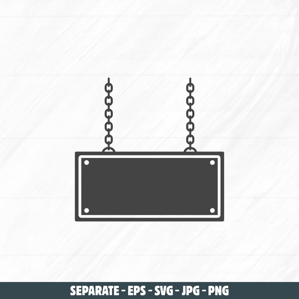 Vintage Sign Board With Chain Svg, Vintage Sign Board Svg, Vintage Sign ...