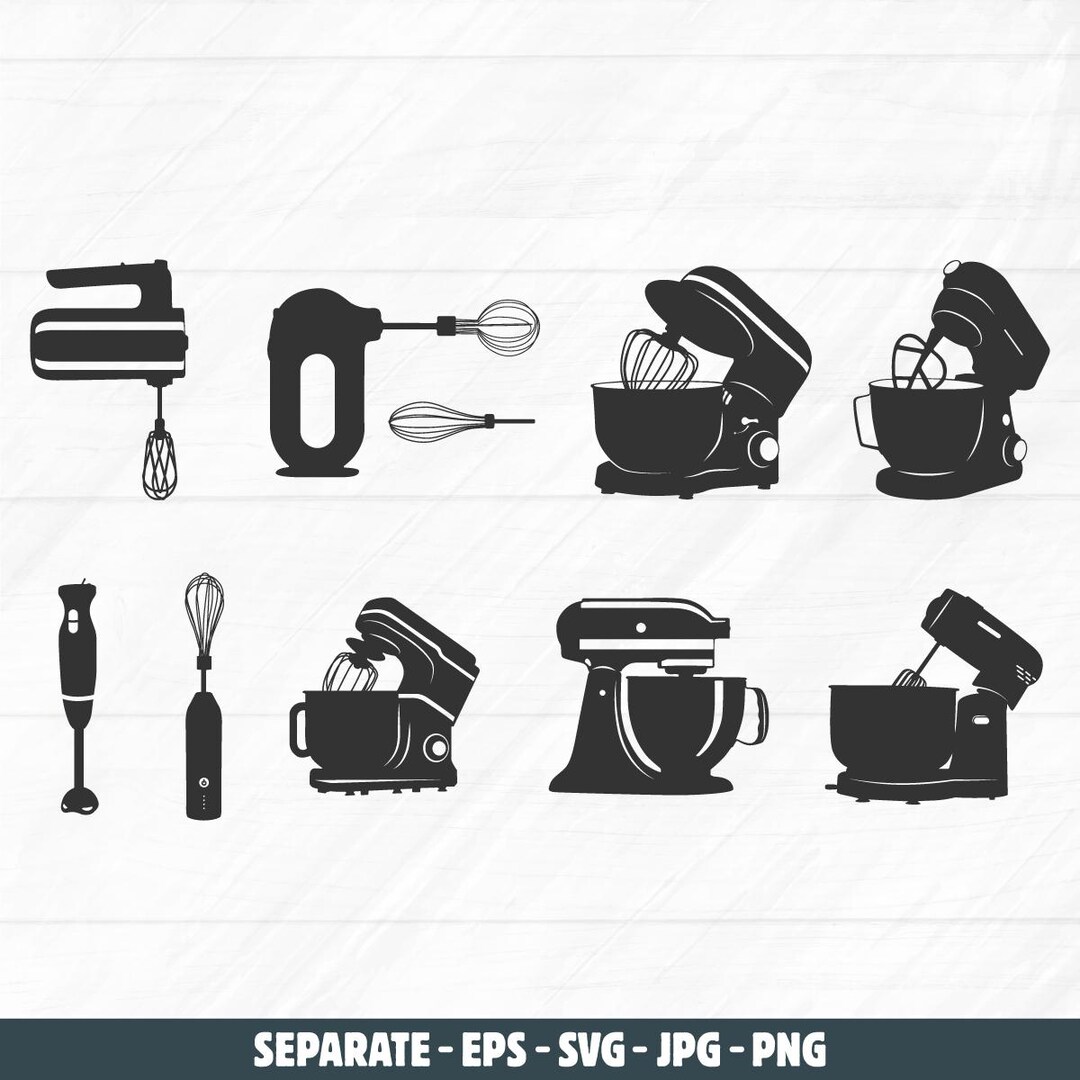 Mixer Svg, Mixer Silhouettes, Kitchen Mixer Silhouette, Stand Mixer Svg ...