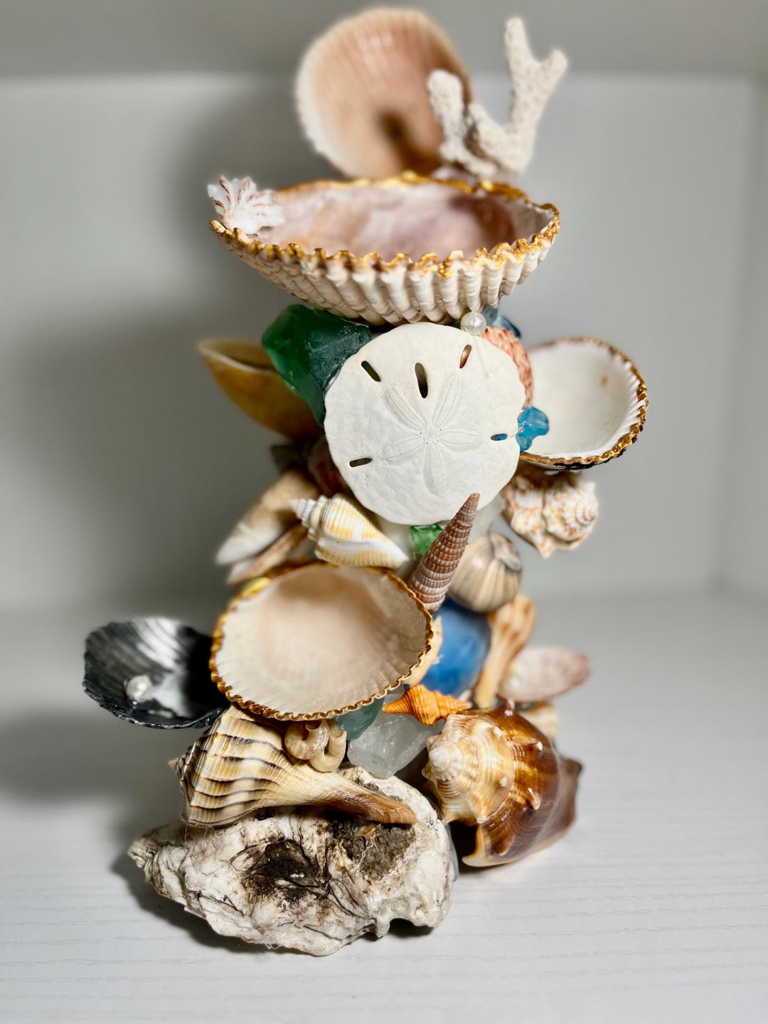 Mermaid’s Treasure Seashell Jewelry Holder – Handcrafted With Real ...