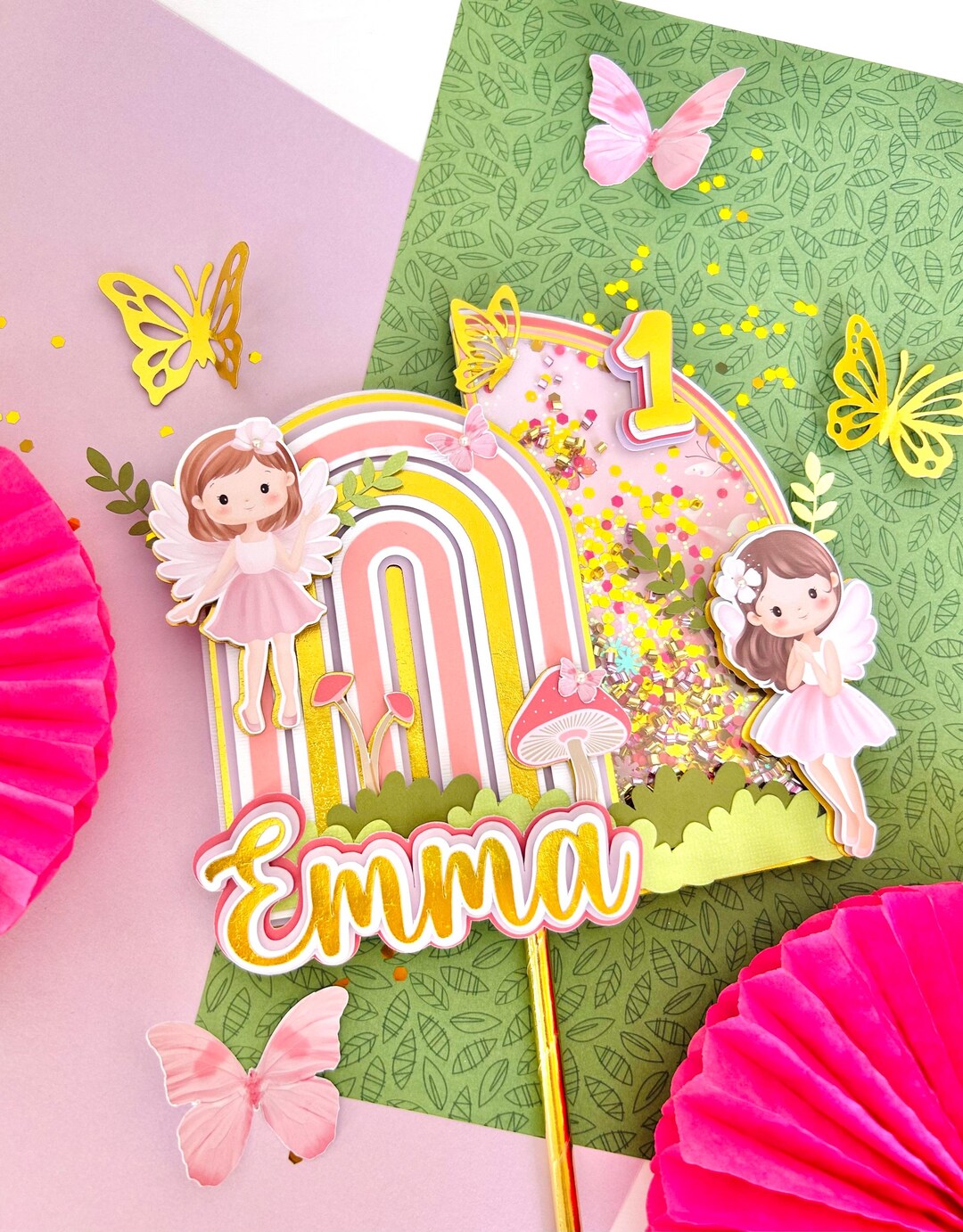 Fairy Cake Topper / Fairies 1st Birthday Cake Topper / Fairy First ...