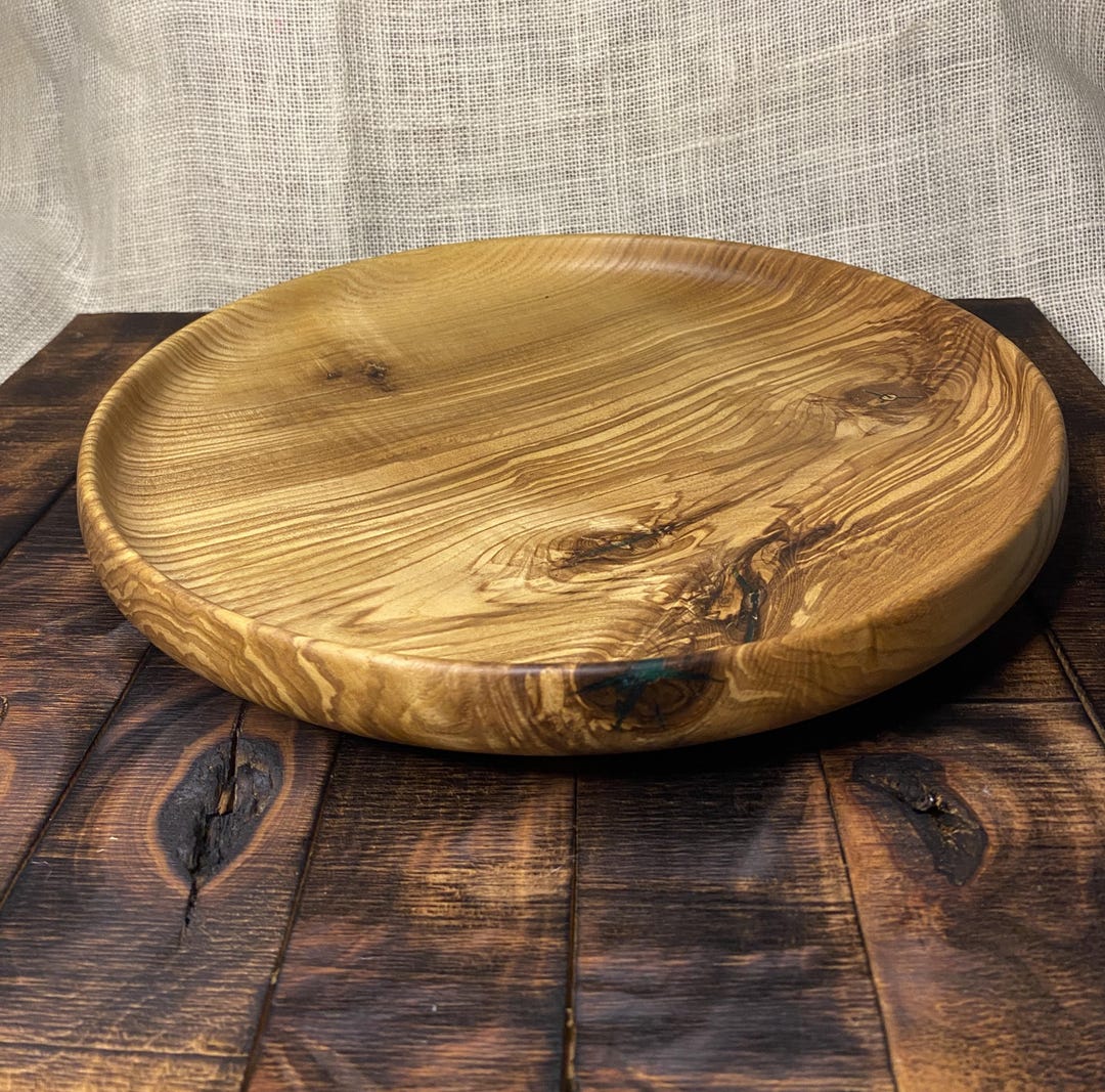 Modern Big Wooden Plate,natural Wood Texture Plate,handmade Wooden ...