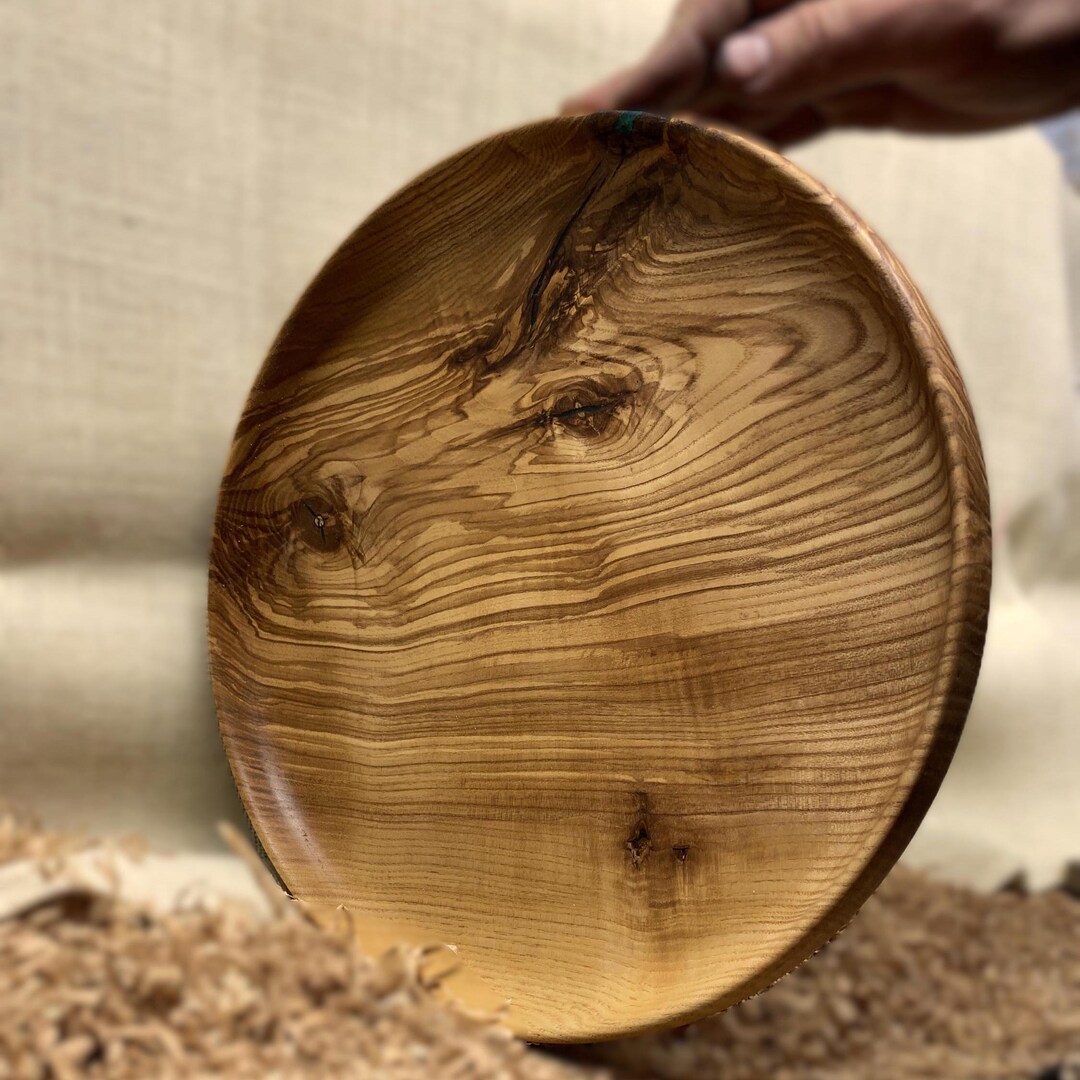 Natural Wood Texture Plate,handmade Wooden Plate,modern Wooden Plate ...