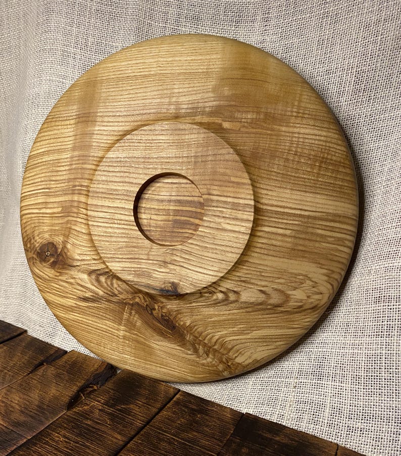 Modern Big Wooden Plate,natural Wood Texture Plate,handmade Wooden ...