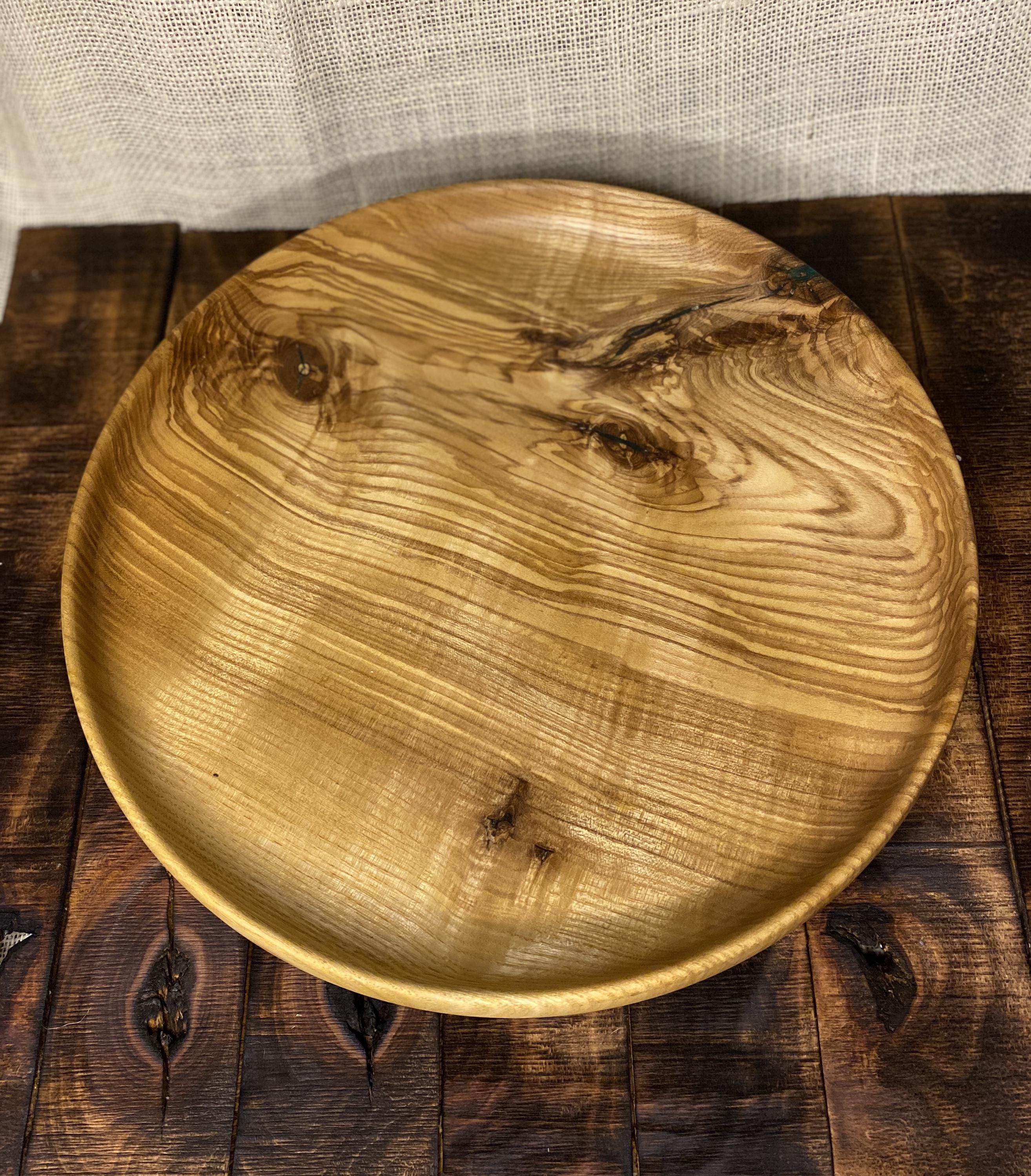 Modern Big Wooden Plate,natural Wood Texture Plate,handmade Wooden ...