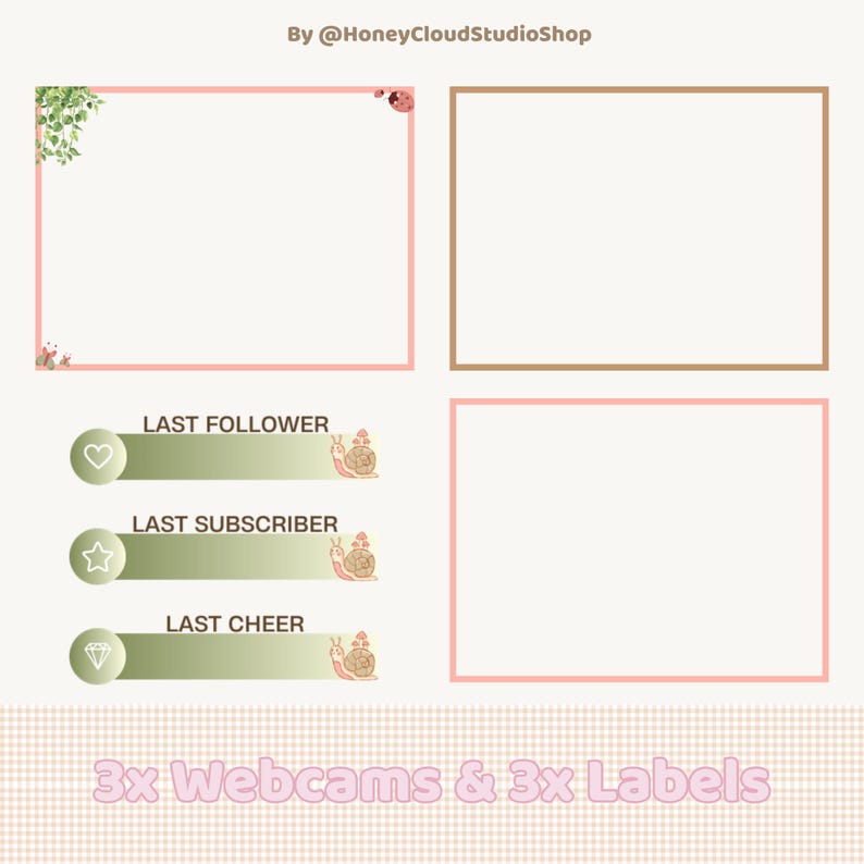 Cozy Cottagecore Twitch Stream Package -- Animated Scenes, Alerts ...