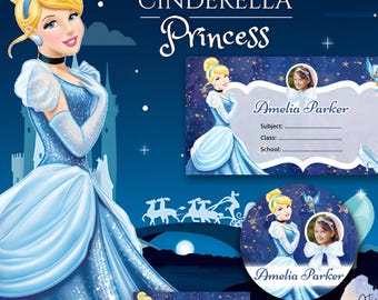 Elsa Frozen School Labels, Personalized Kids Name Stickers (digital ...
