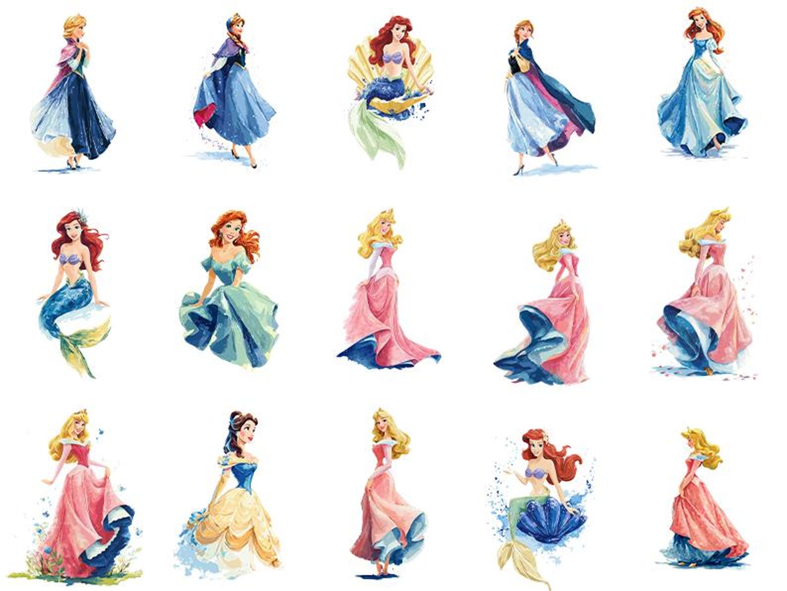 Whimsical Fairytale Princess Clipart Bundle Watercolor Fairytale PNG ...