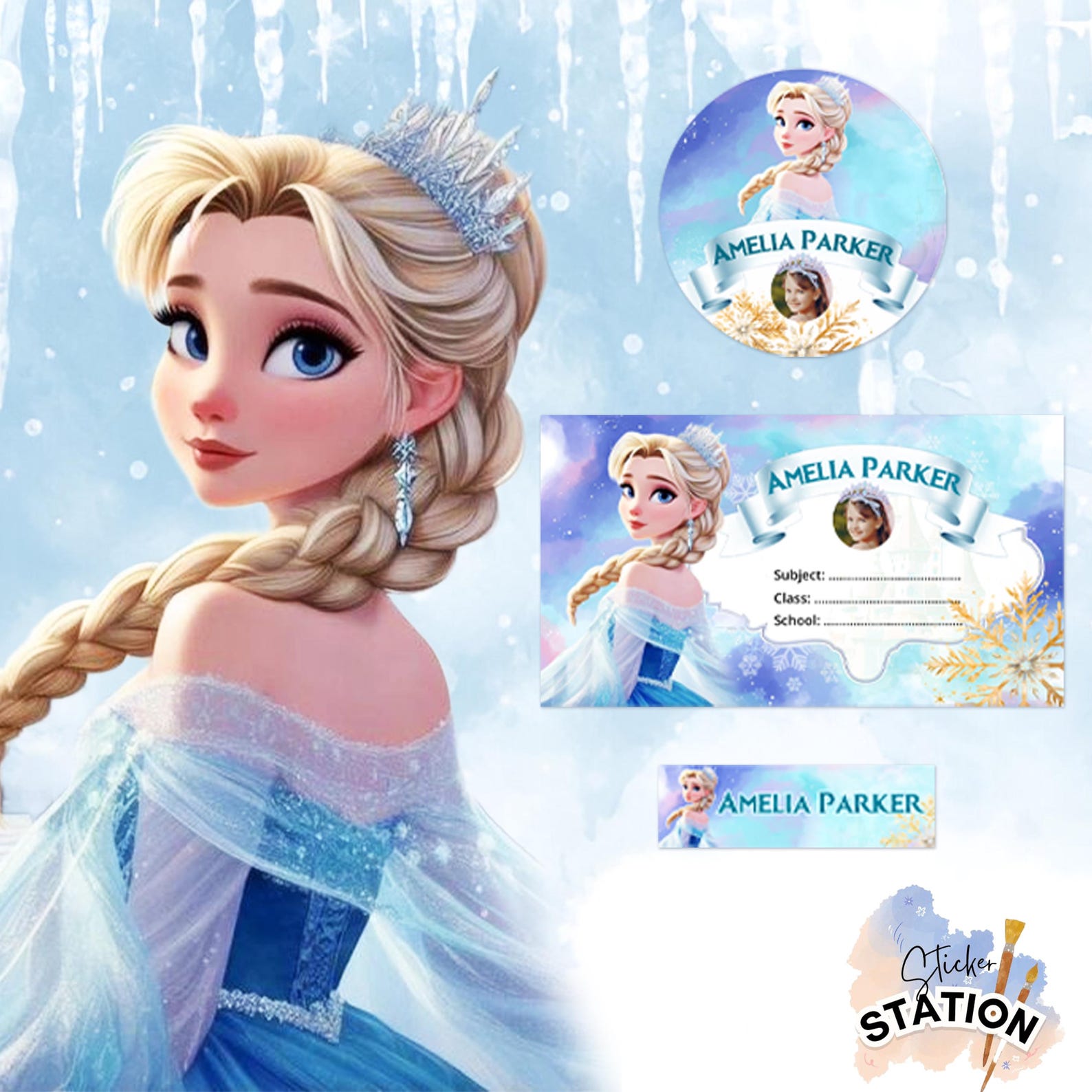 School Label Elsa Labels Frozen Movie Labels Printable School Labels ...