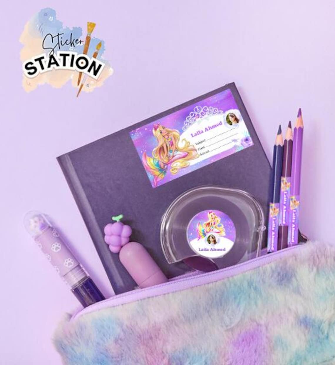 Back to School Label Custom School Labels for Girls School Supplies ...