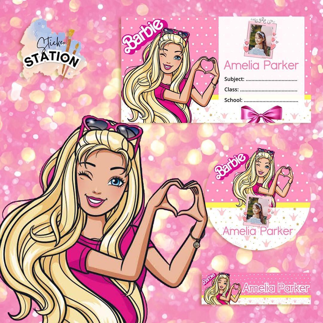 Barbie Labels ,back to School, School Label, Printable School Labels ...