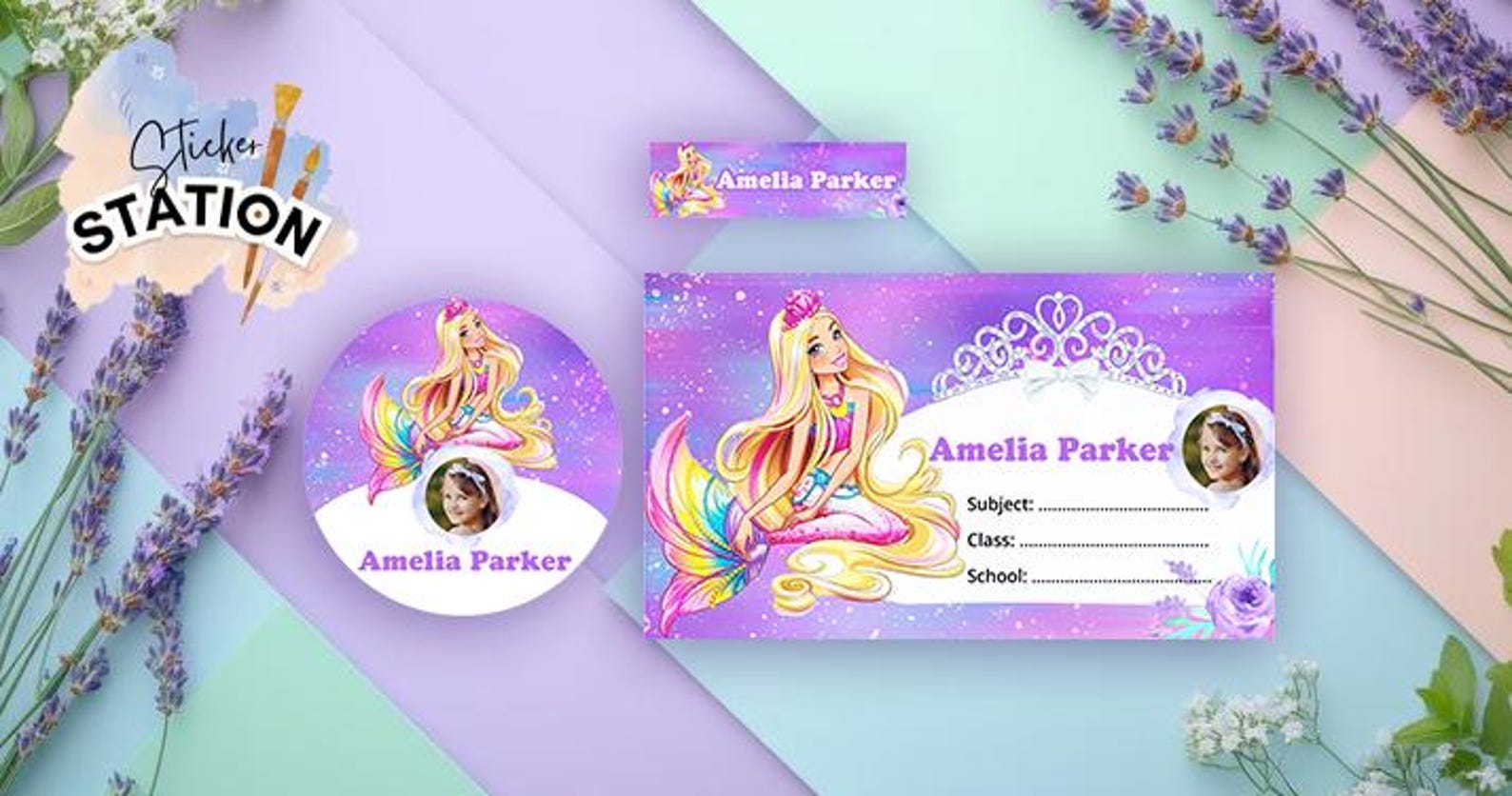 Back to School Label Custom School Labels for Girls School Supplies ...