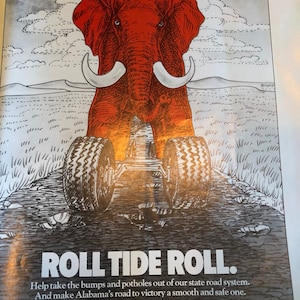 1978 Alabama Crimson Tide Football Program Bear Bryant Bama USC ...