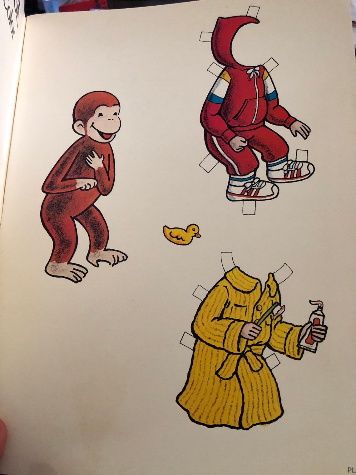 Vintage Curious George Paper Dolls Book Dover 1982 - Etsy