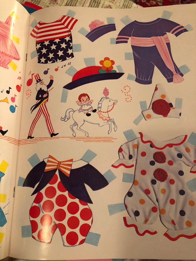 Raggedy Ann and Andy Circus Themed Paper Dolls Whitman Books | Etsy