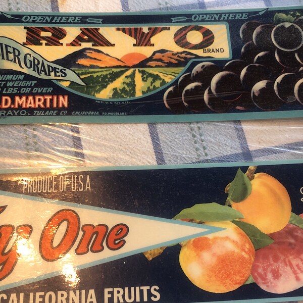 Vintage Fruit Label - Etsy