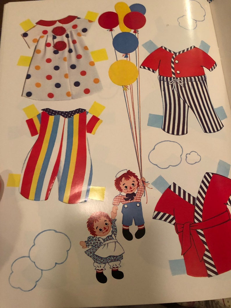 Raggedy Ann and Andy Circus Themed Paper Dolls Whitman Books | Etsy