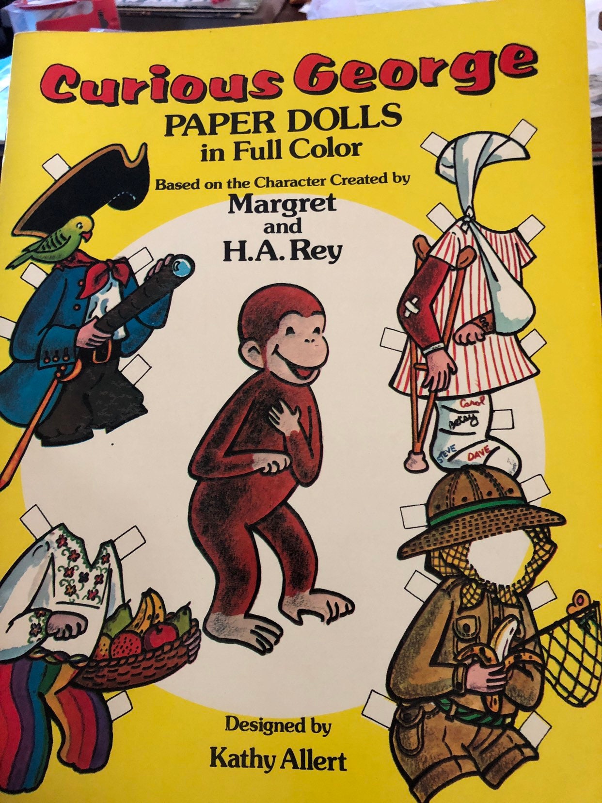 Vintage Curious George Paper Dolls Book Dover 1982 | Etsy