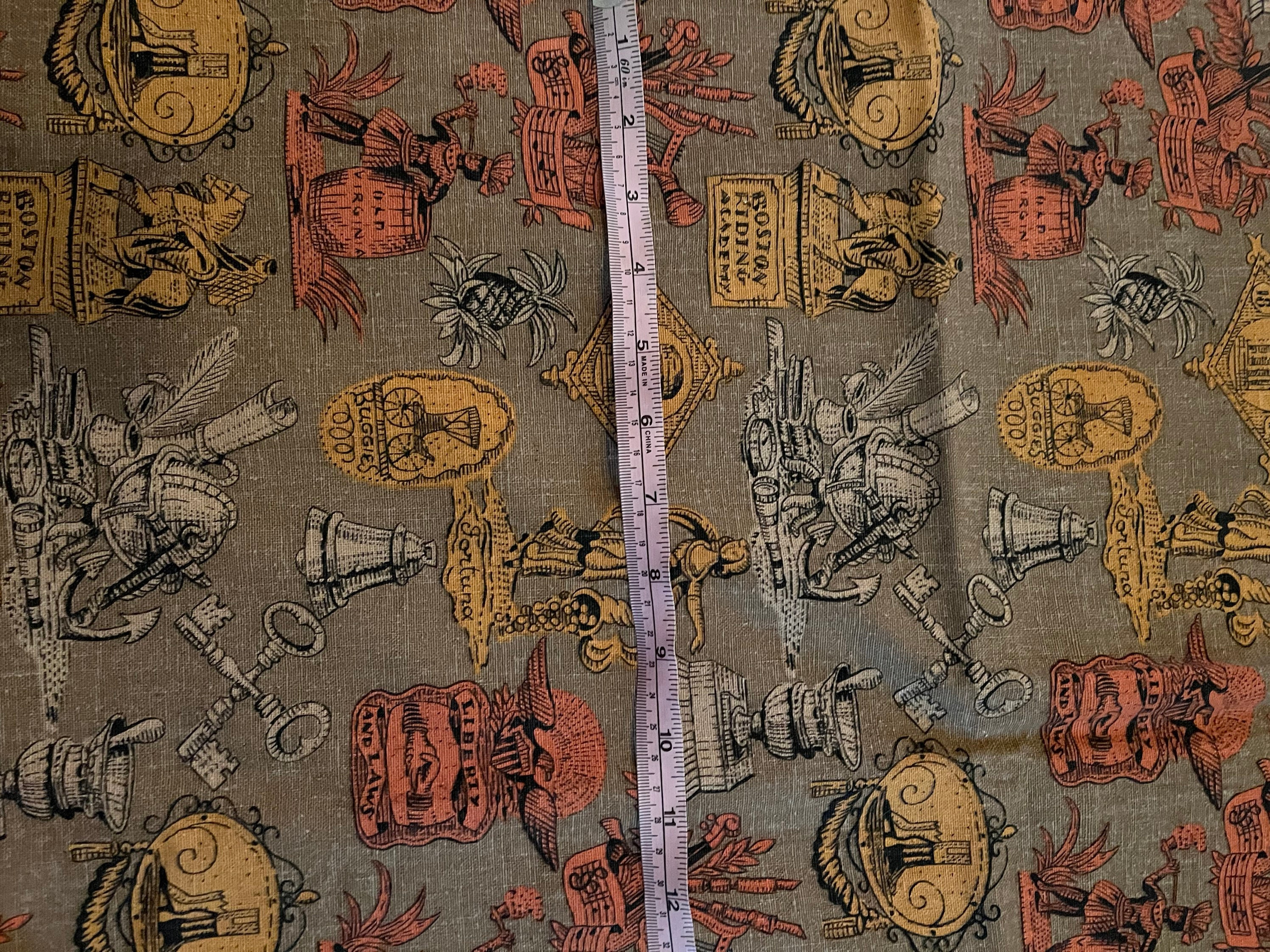 Vintage Colonial Bicentennial Fabric Retro Hippie Seventies | Etsy