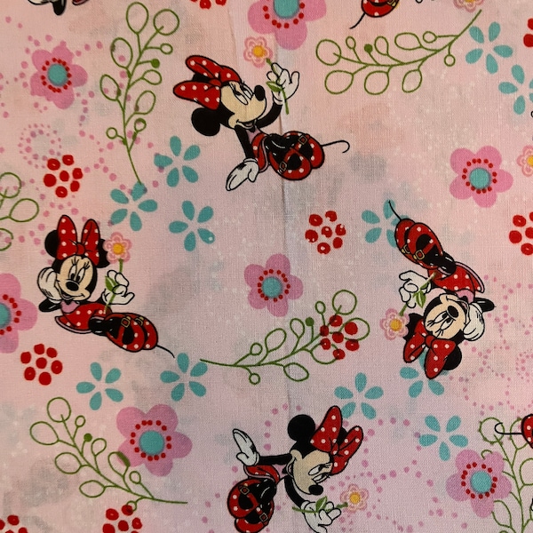 Minnie Mouse Cotton Fabric - Etsy