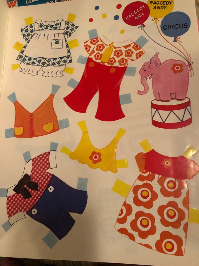 Raggedy Ann and Andy Circus Themed Paper Dolls Whitman Books | Etsy