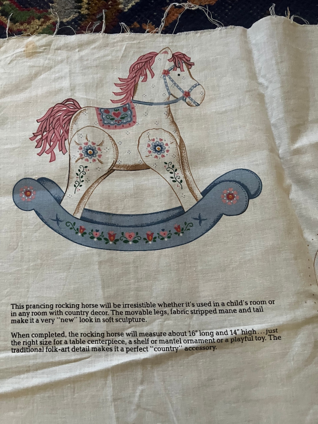 Vintage Rocking Horse Cut and Sew Project Pattern VIP Cranston - Etsy