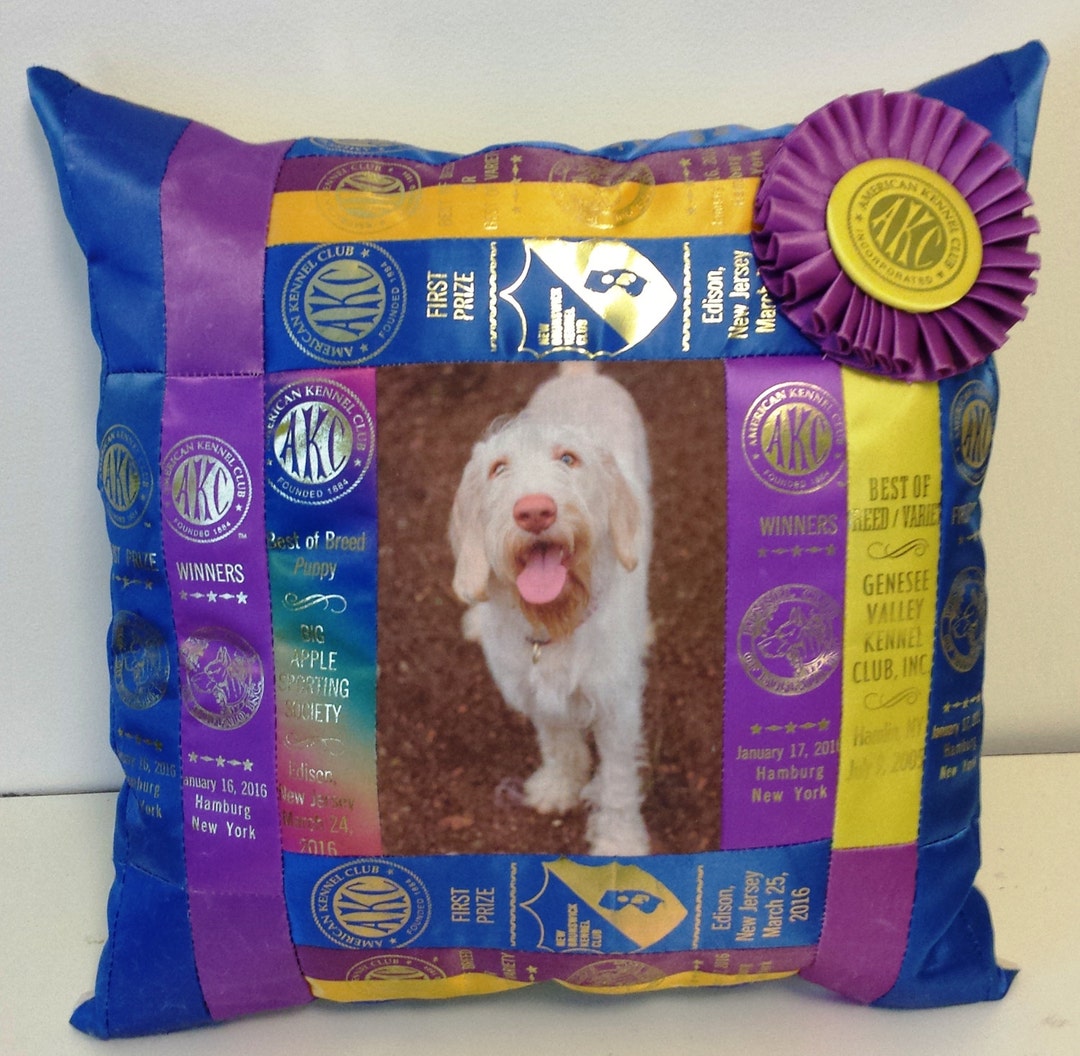 CUSTOM Double Sided Photo Pillow Horse Show Ribbon Pillow Made to Order ...