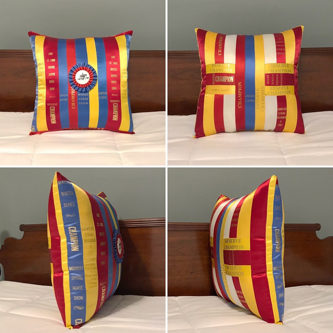 CUSTOM Double Sided Horse Show Ribbon Pillow MADE to ORDER ...