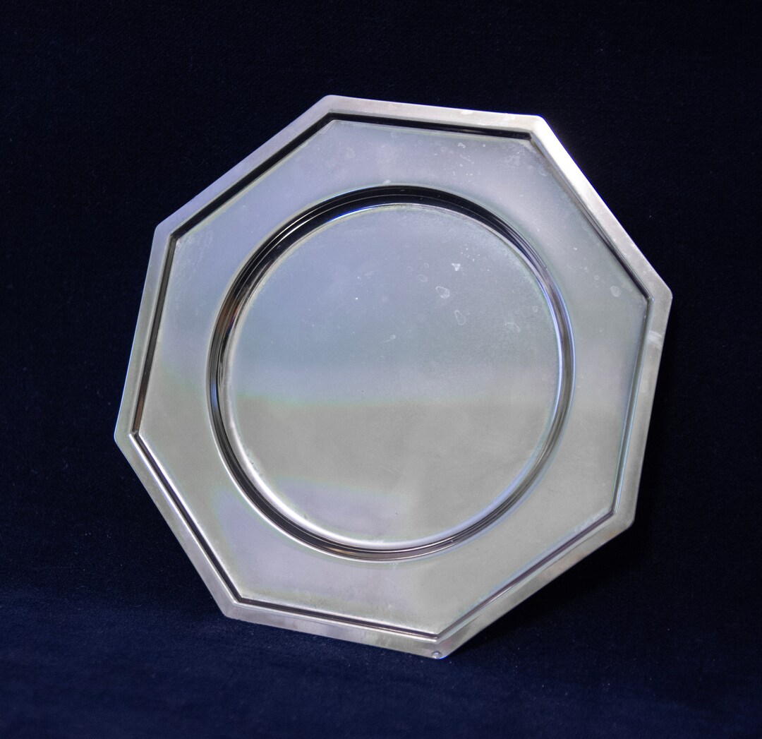Silver 6 Octagon Plate Vintage 1980s Silver Plated - Etsy