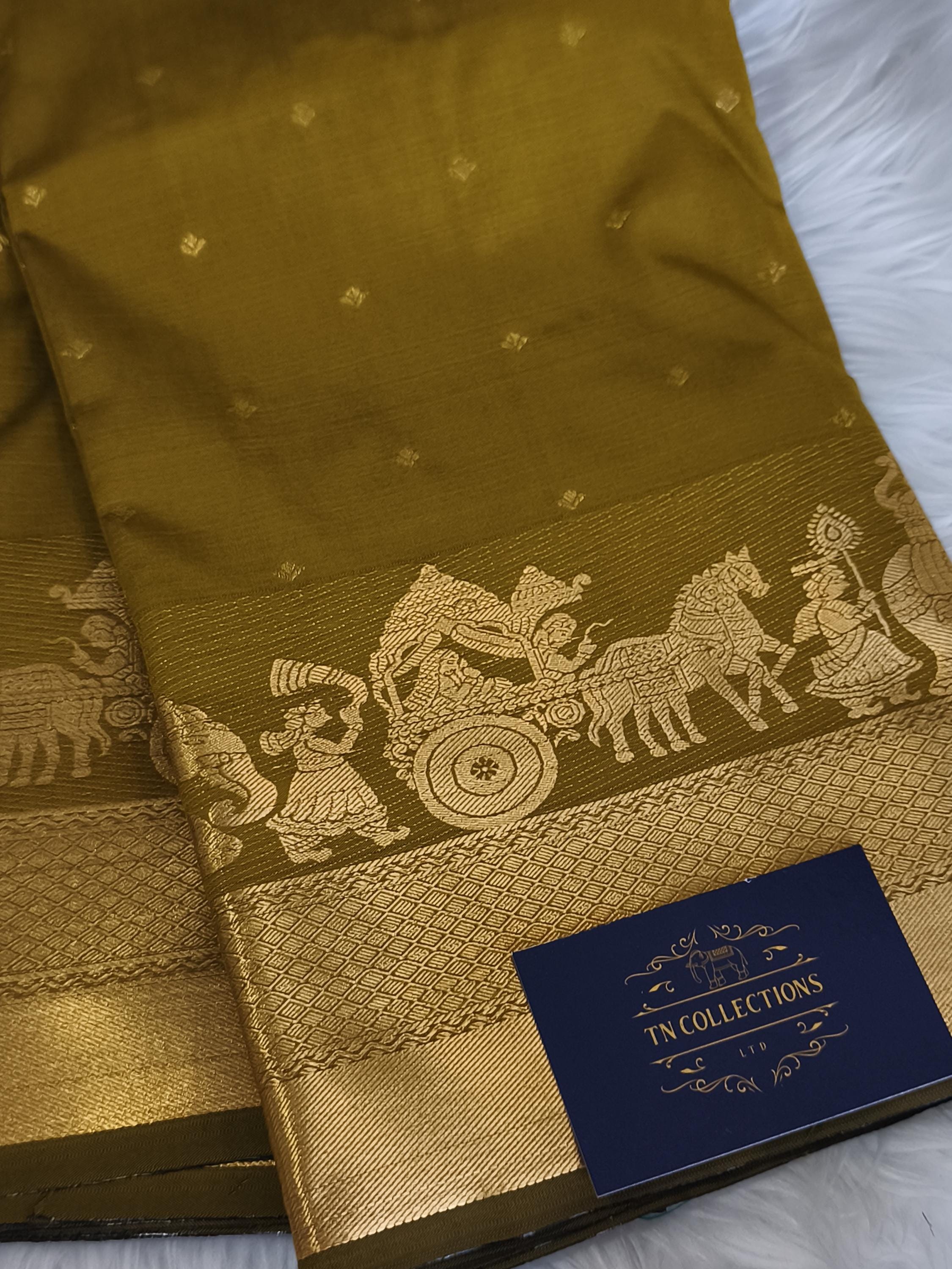 Pallakku Design Kanchi Soft Silk Sarees - Etsy