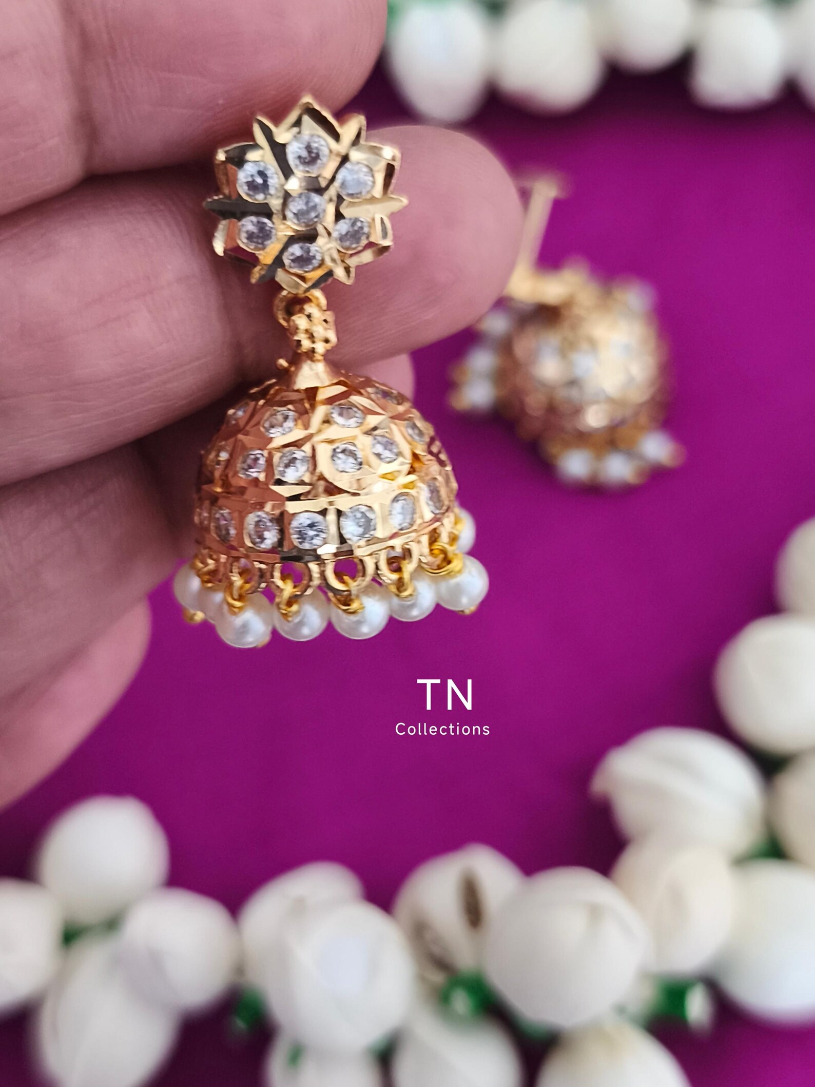 Traditional Lotus Pathakkam With Double Layer Pearl Chain. - Etsy