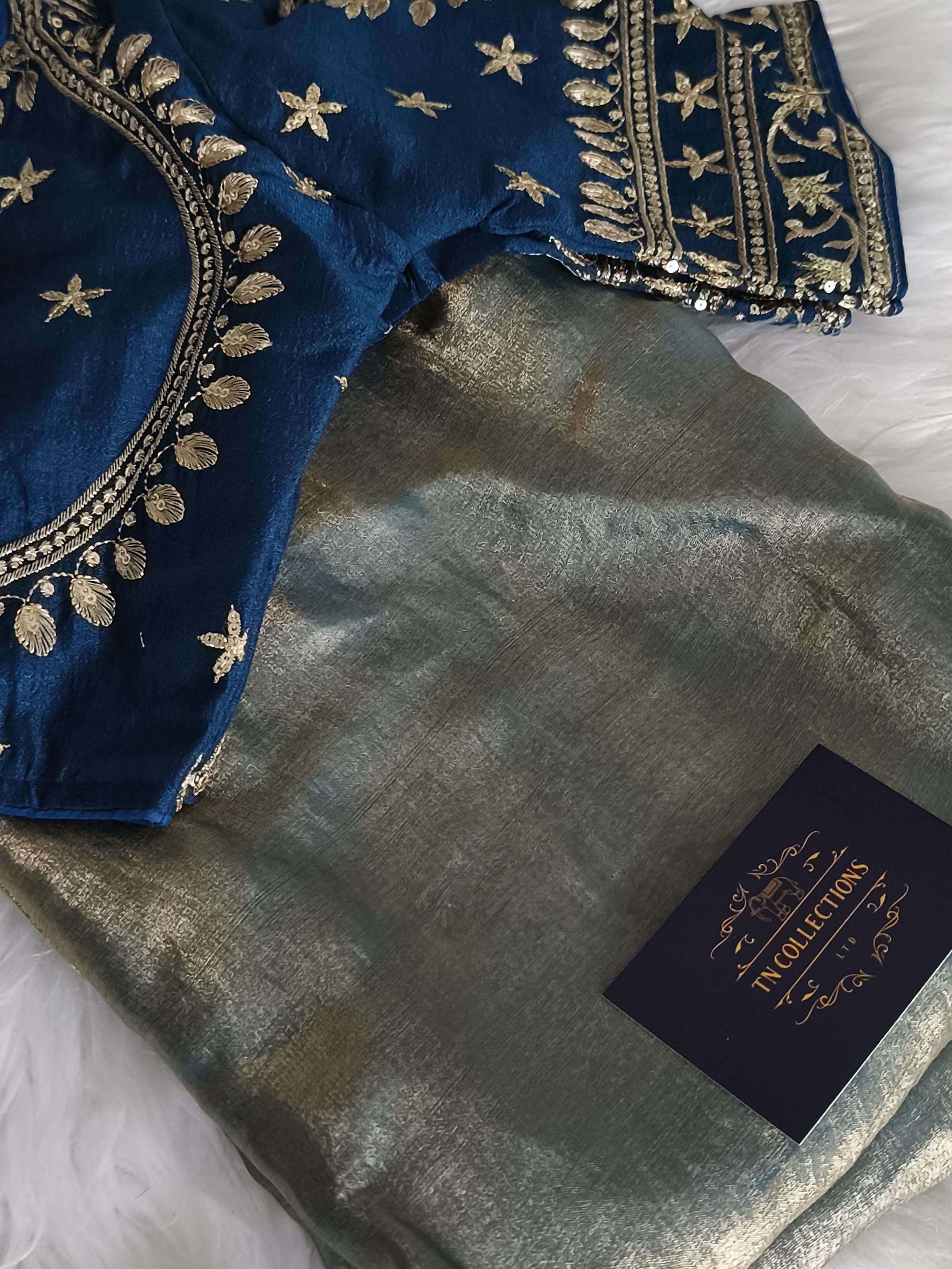 Soft and Shiny Space Silk Party Sarees With Readymade Blouse - Etsy