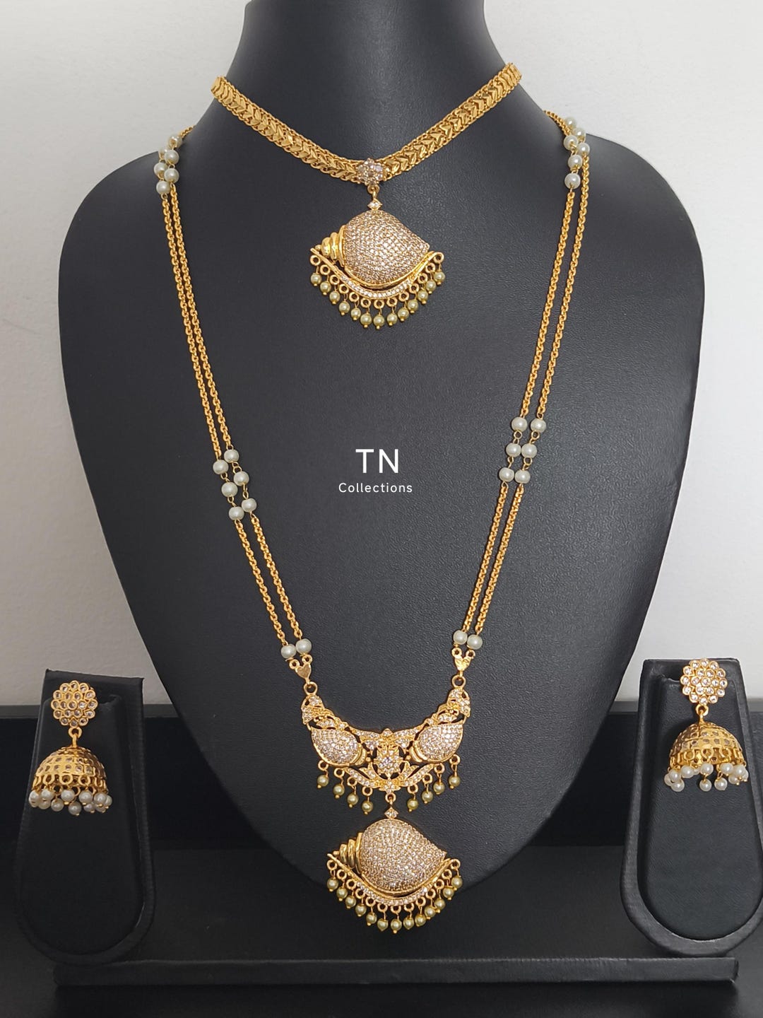 Traditional Micro Gold Plated Sangu Design Attiyal Pathakkam Semi ...