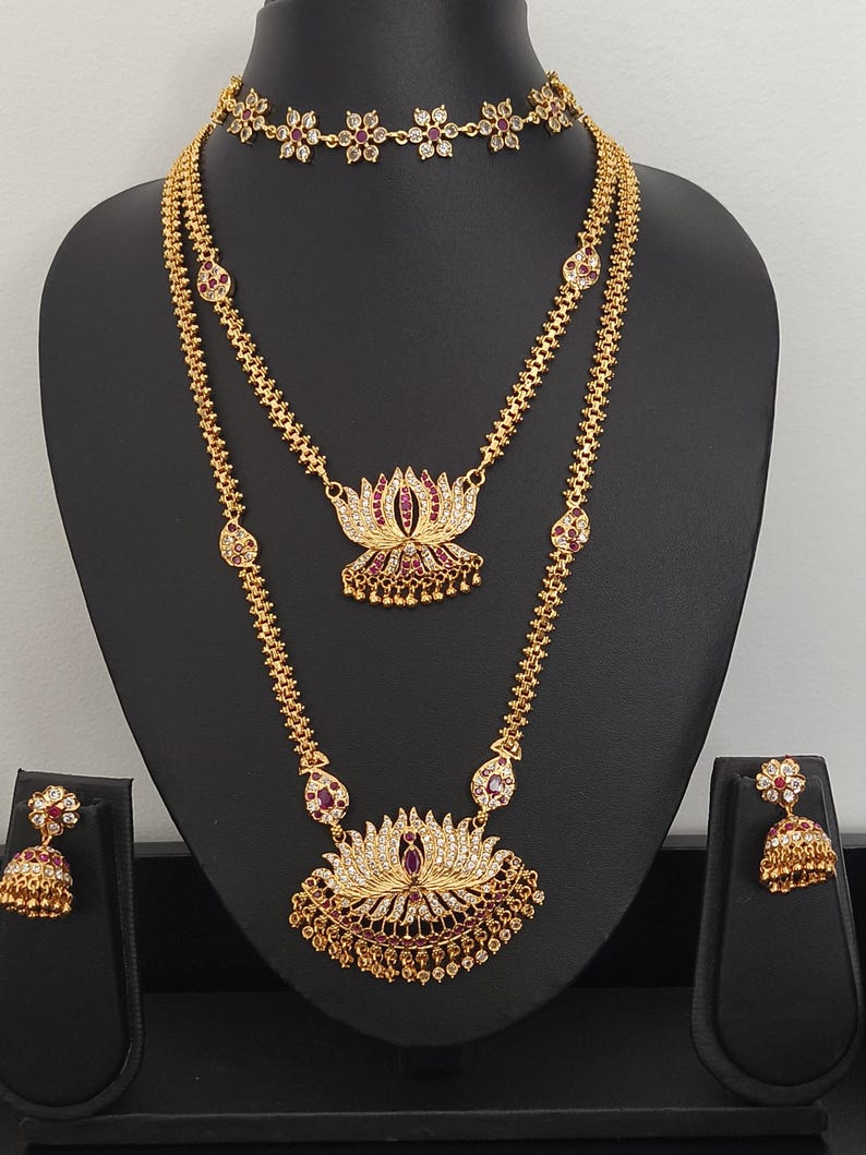 Traditional Micro Gold Plated Pathakkam - Etsy UK