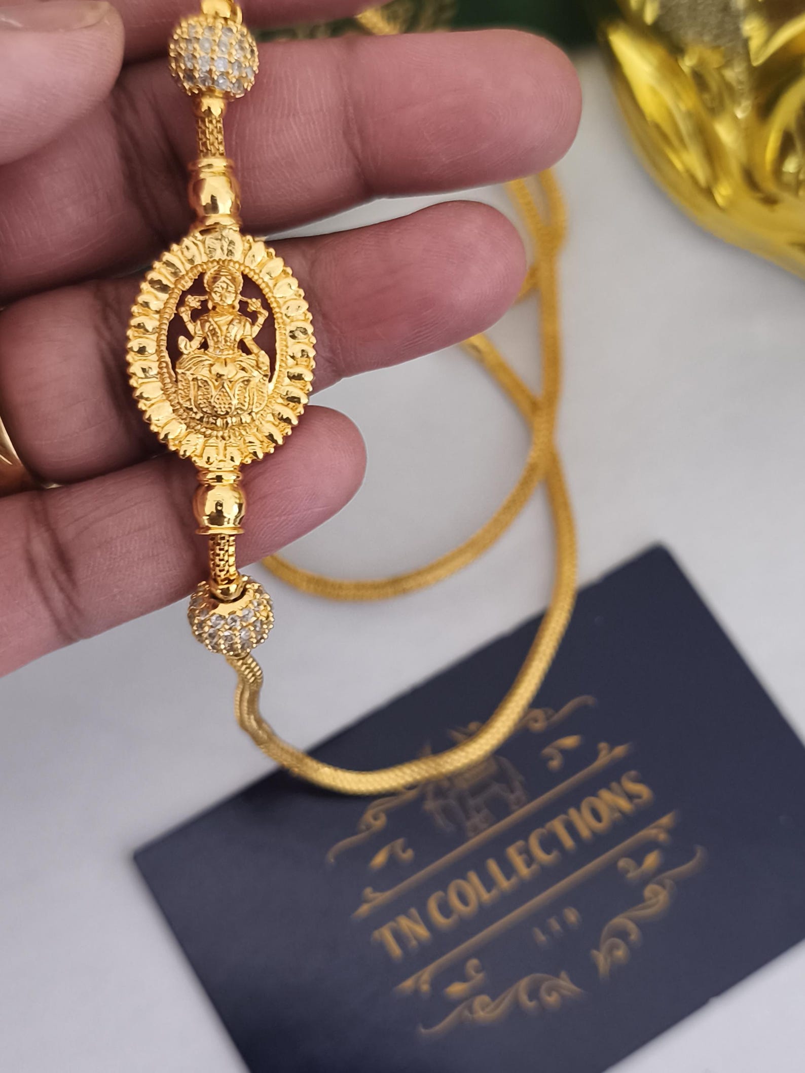 Micro Gold Plated Mop (mugappu) Chain Asian Wedding South Indian ...