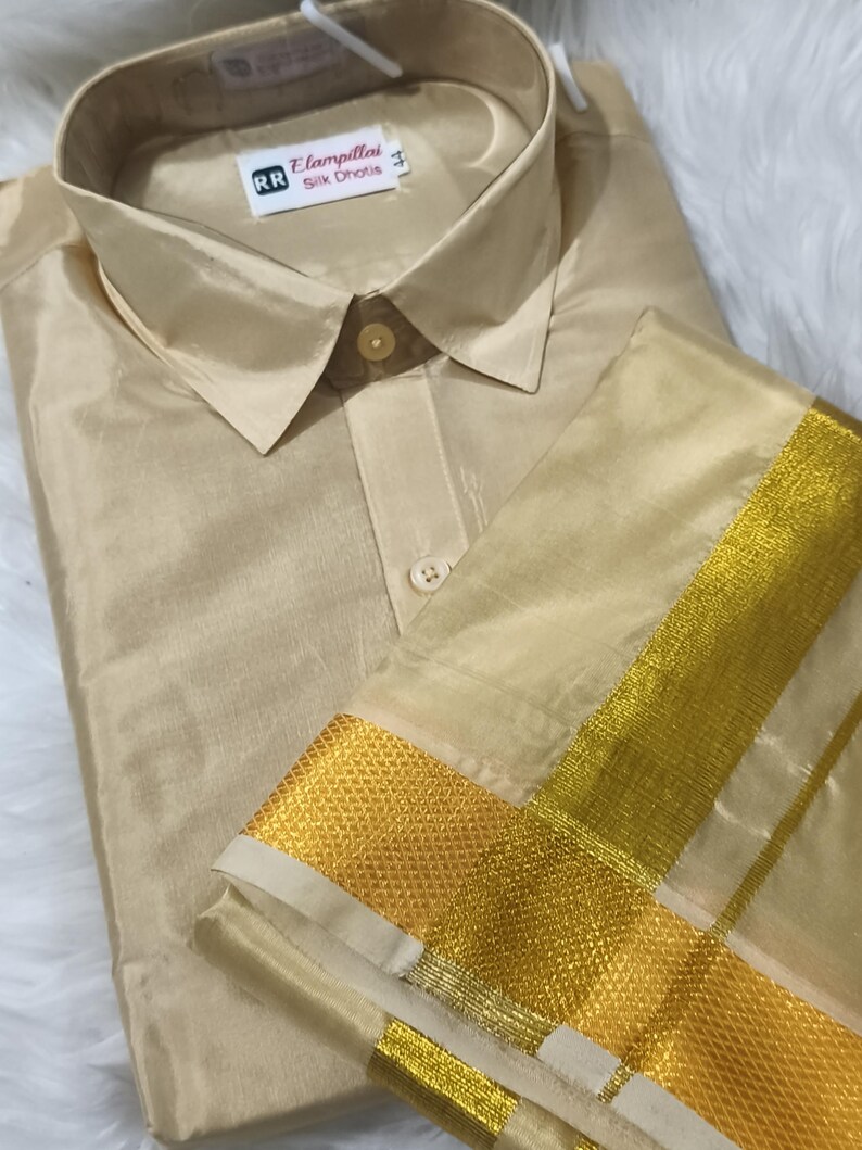 Traditional Southindian Asian Wedding Men's Veshti Shirt Sets - Etsy