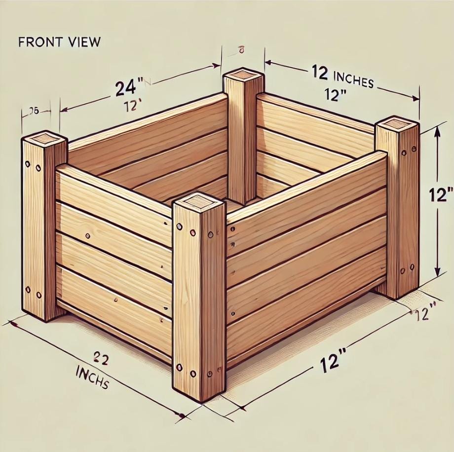 DIY Small Wooden Planter Box Plans – Step-by-step Guide & Blueprints - Etsy
