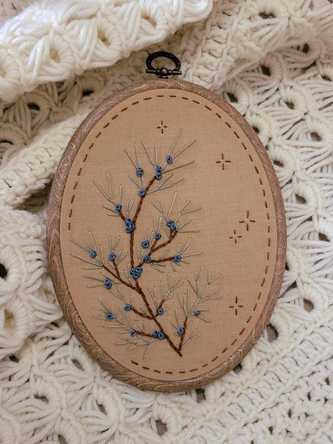 Vintage Inspired Handmade Juniper Embroidery for Home Decor - Etsy