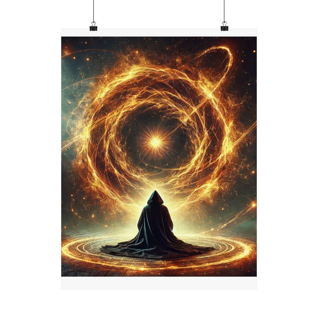Spiritual Awakening Meditation Poster | Sacred Energy Art | Mystical ...