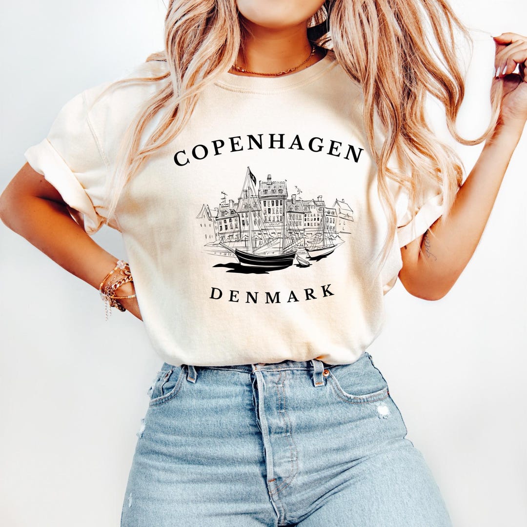 Copenhagen Shirt Denmark Tshirt Unisex Comfort Color Top Vintage Travel ...