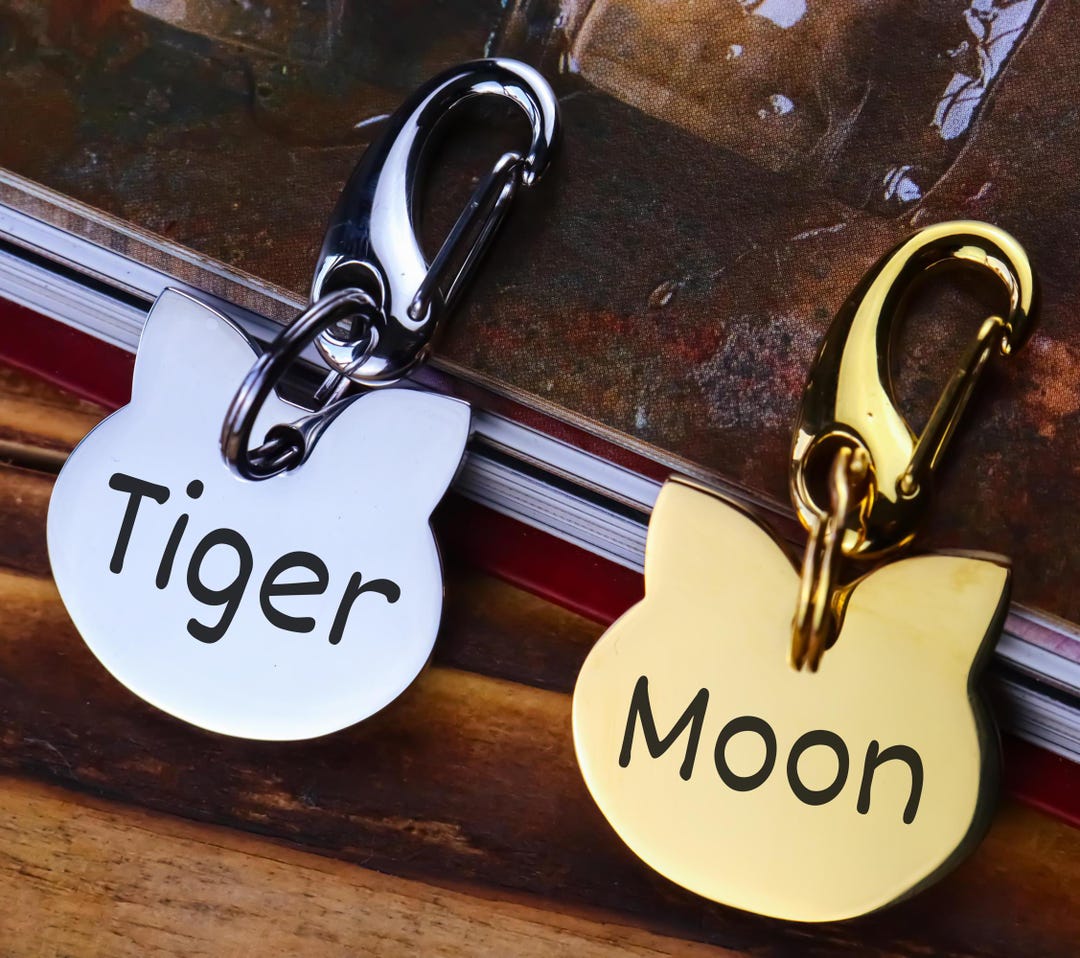 Personalized Pet ID Tag: Custom Engraved Cat Tag - Etsy